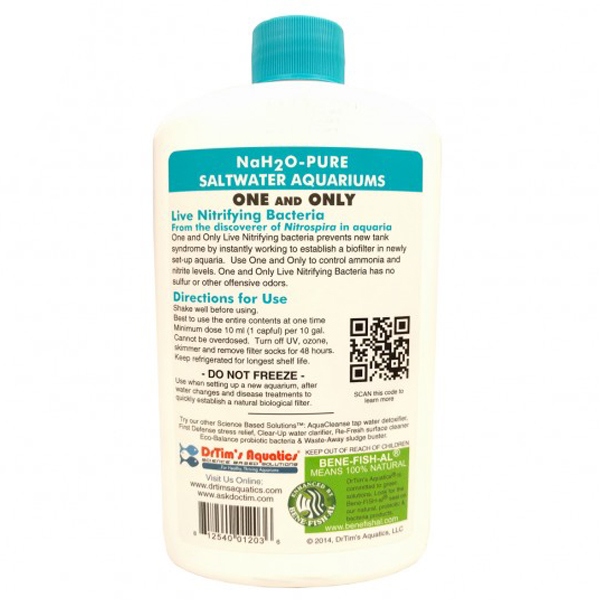 Dr.Tim's One & Only Saltwater Live Nitrifying Bacteria - 64 oz ...