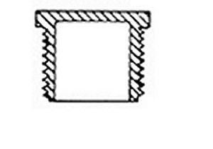 1.5" PVC Plug, Threaded - AquaCave.com | AquaCave