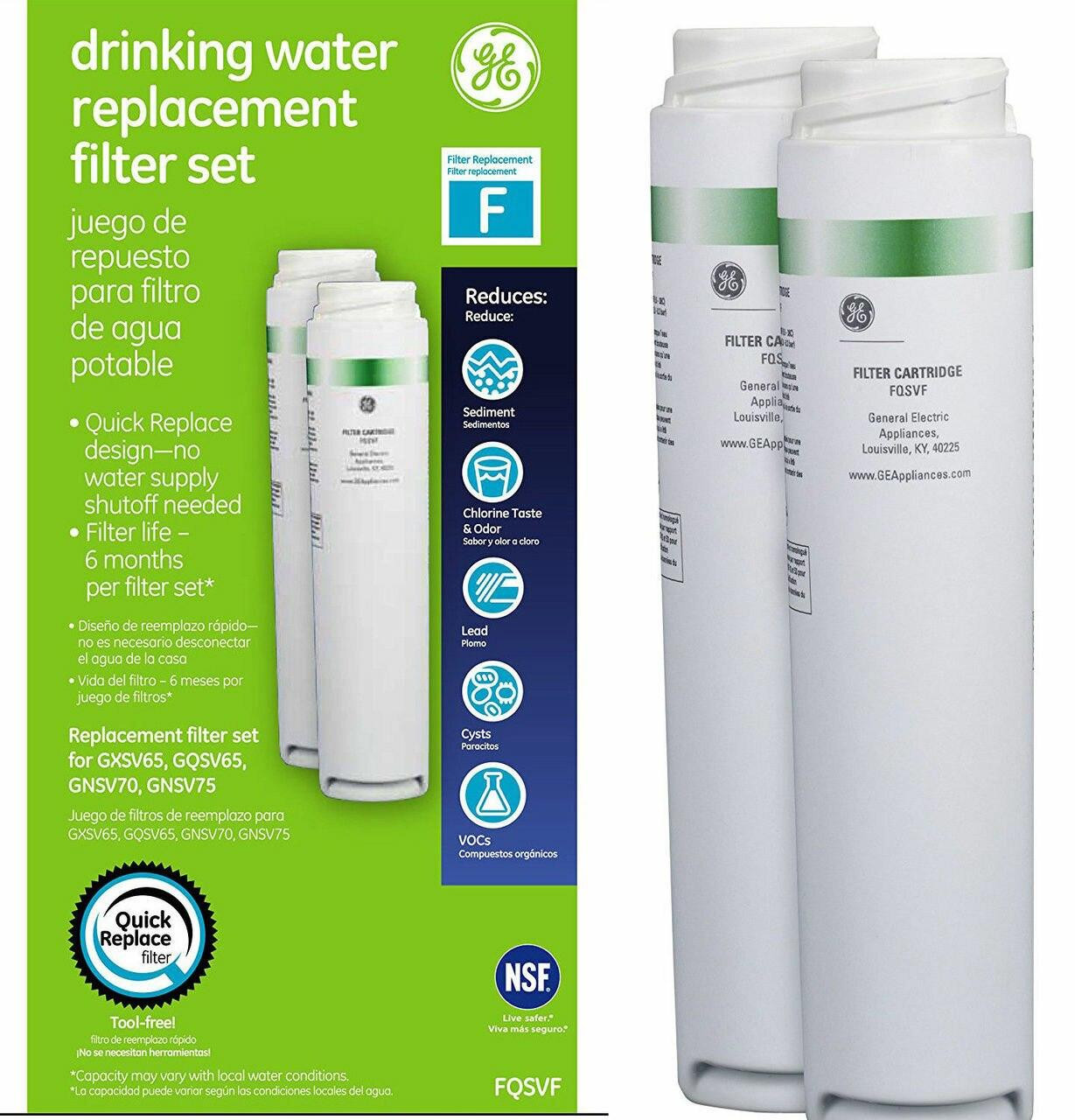 GE FQSVF Dual Stage SmartWater Under Sink Drinking Water Filter ...