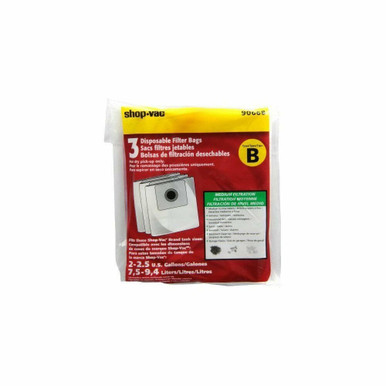 Shop Vac 90668 2-2.5 Gallon Type B All Around Vacuum Bag, 3-Pack ...