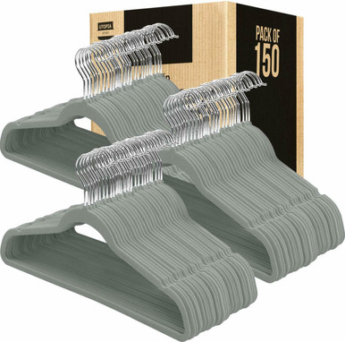 Utopia Home Velvet Suit Hangers 50 Pack Heavy Duty Non Slip Premium ...