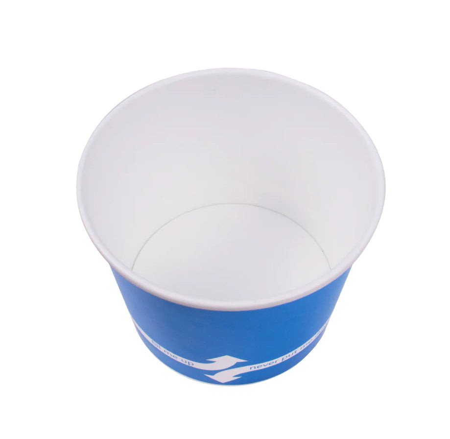 16 oz Dbl Poly Paper Food Cups, Blue, (112mm) - 1000 Pcs