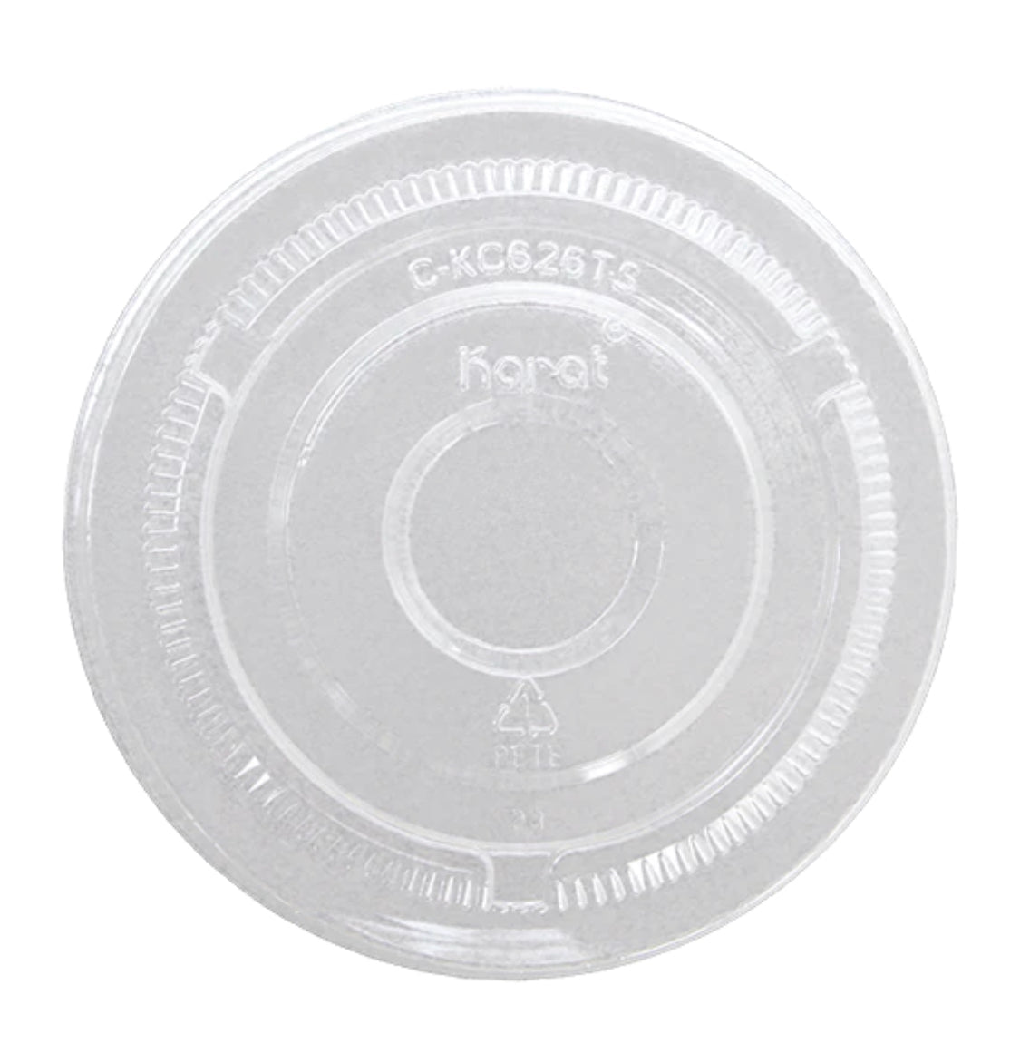 PET Flat Lids, No Hole, Fits 12-24oz, (98mm) - 1,000 pcs