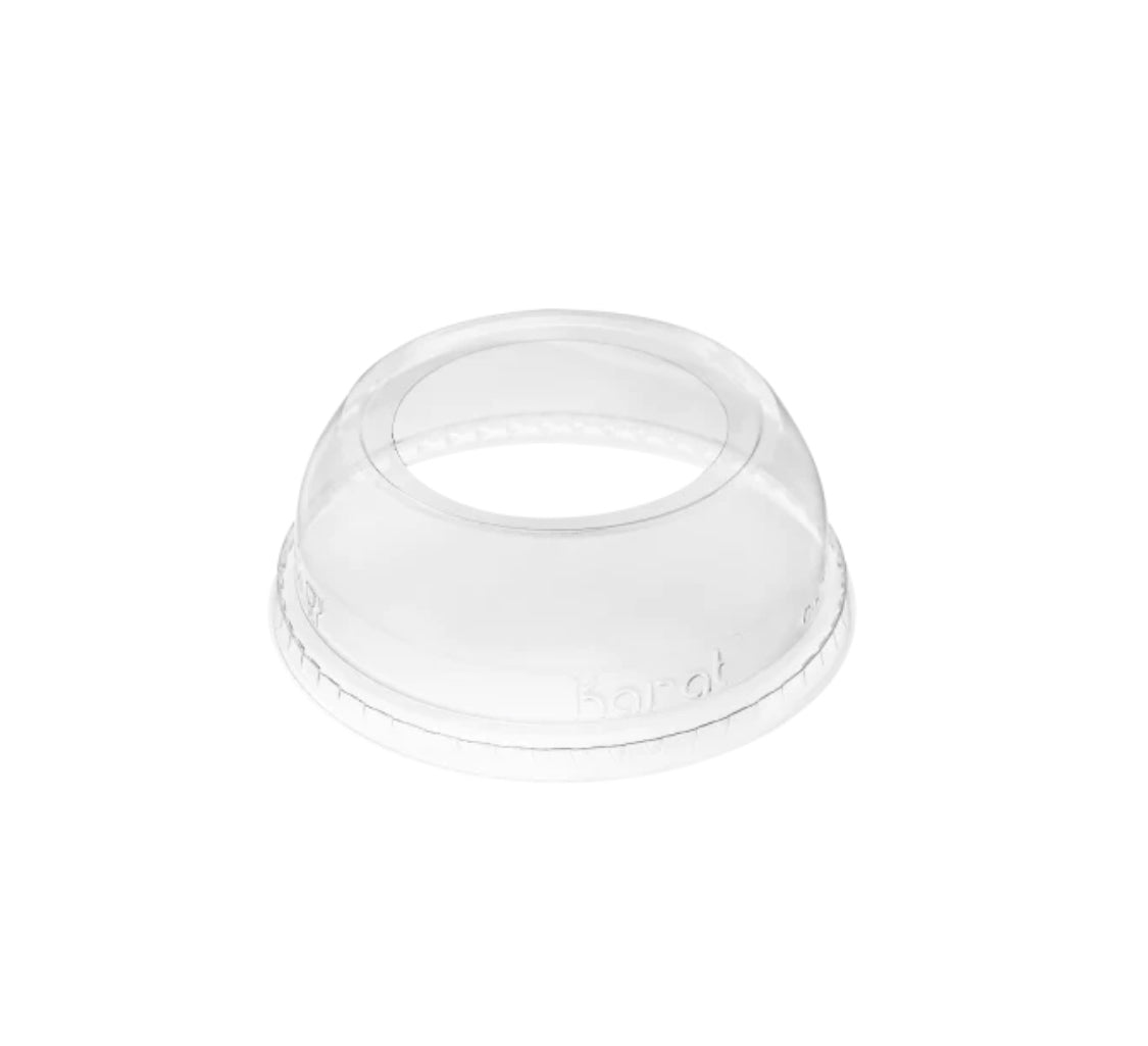 PET Dome Lids, Wide Opening, Fits 12-24oz, (98mm) - 1,000 pcs