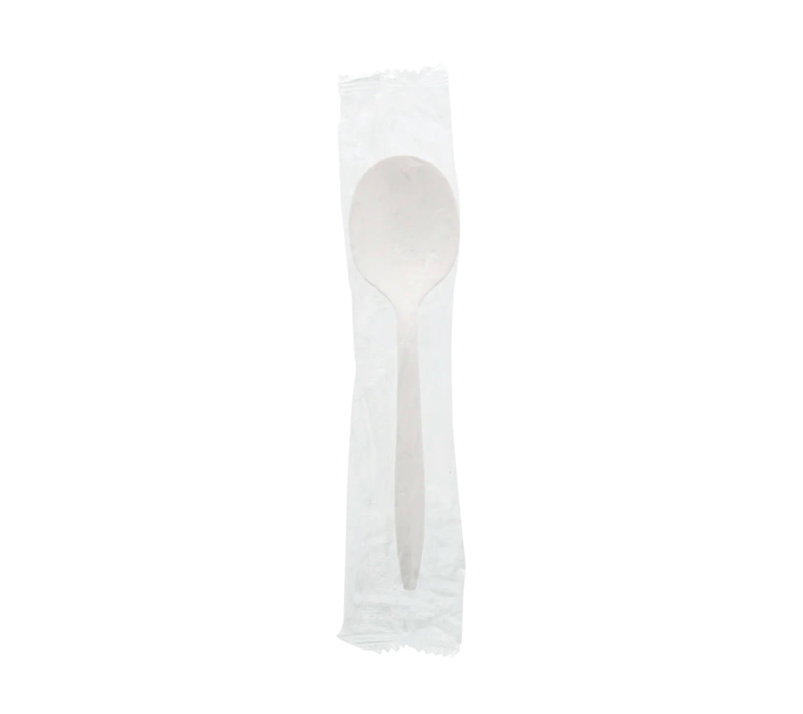 Soupspoon, MW, Ind Wrapped, White, PP - 1000