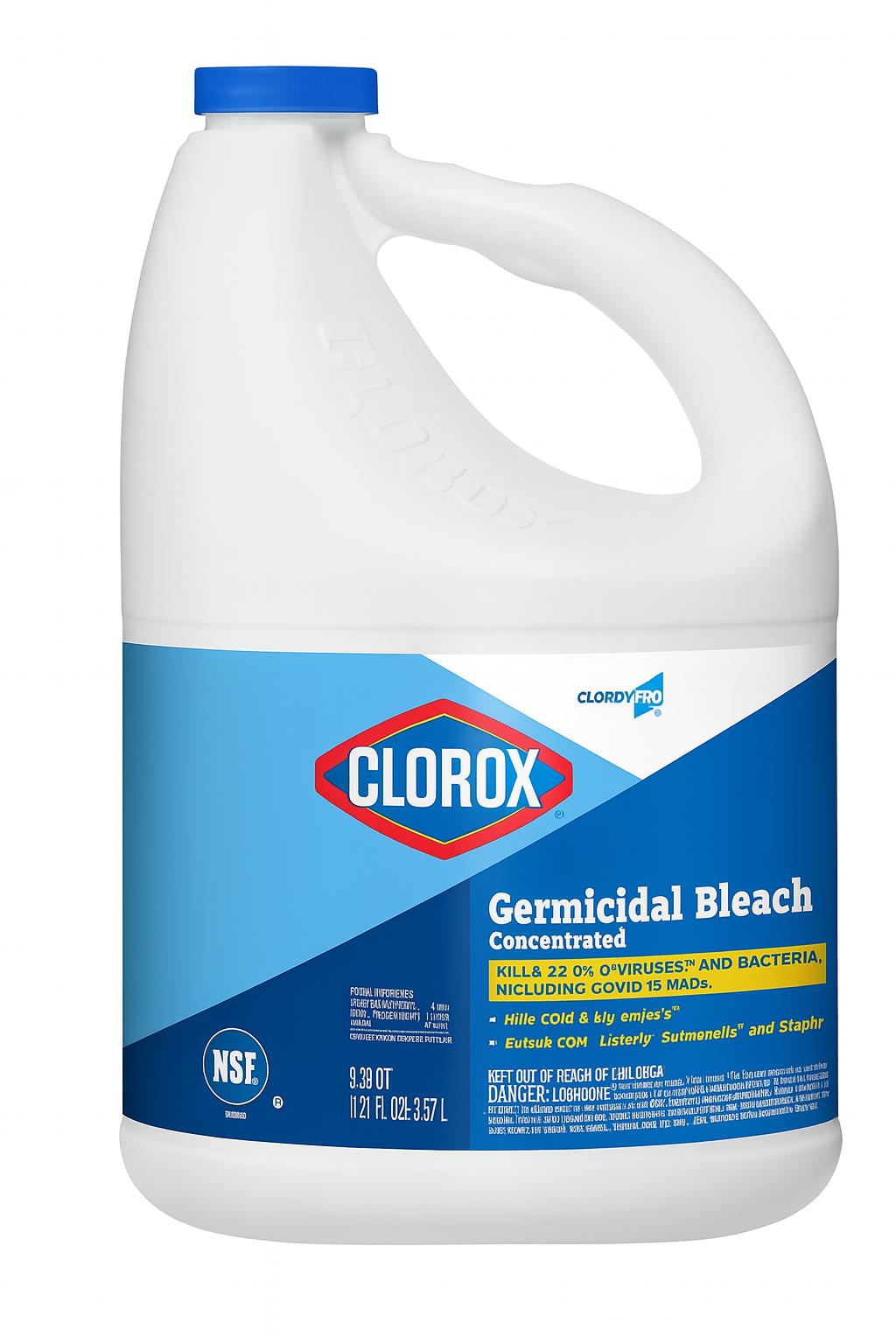 Liquid Bleach 121 oz. Concentrate Germicidal - Case of 3