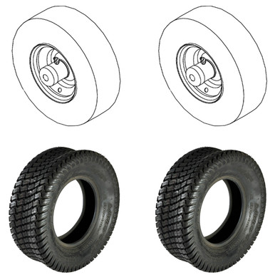 Complete Tire Kit For Super S Hustler Mower Model 943142 | Hustler Lawn ...