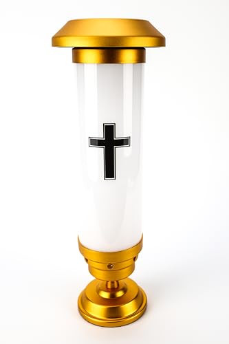 Ourmemo Solar Cross For Cemetery Gravesolar Lighted Cross Garden Stake ...