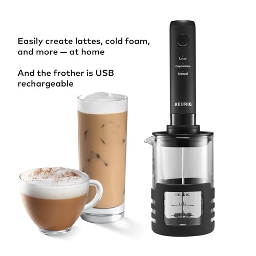 Keurig Simplecafe Frother, Rechargeable Handheld Milk Frother For ...