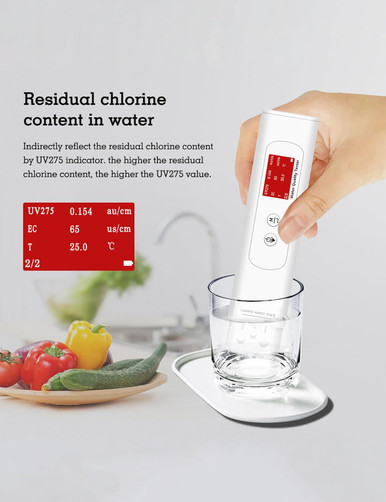 6 In 1 Water Quality Testing Meter, Cod Toc Uv275 Ec Temp Meter ...