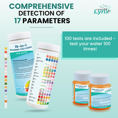 17 In 1 Water Testing Kit For Drinking Water [100 Test Strips], Hard ...