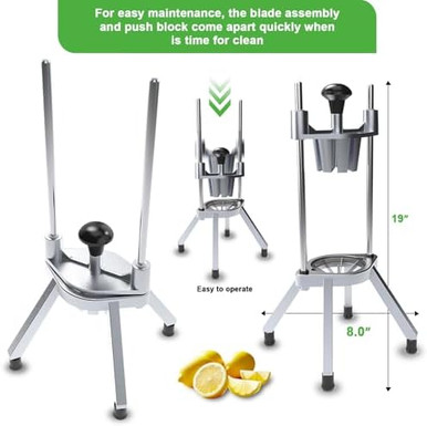 Commercial Lemon Cutter 8-Section With V-Shaped 420 Stainless Steel ...