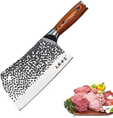 Tj Pop Heavy Duty Bone Cleaver Knife 7.6 Inch Ultra Sharp Meat Bone ...