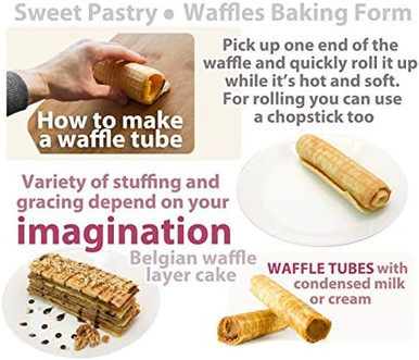 Waffle Maker rectangular shape - Waffle Cone Maker - Krumkake Iron ...