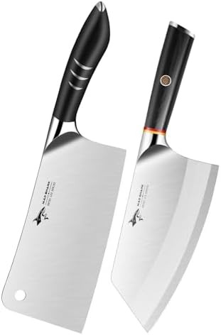 Mad Shark Meat Cleaver Heavy Duty Butcher Knife 7.5 Inch And ...