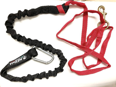 Neewa Racing Tug Line With Bungee For 2 Dogs (2M (6.5Ft) - 2 Dogs, Red ...