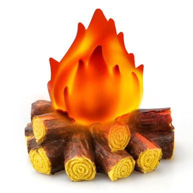 Bestview Artificial Fake Campfire Night Light, 3D LED Fake Fire Pit ...