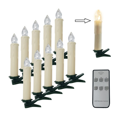 Short Candlesticks LED Taper Candle, Remote Candle Sticks Battery ...