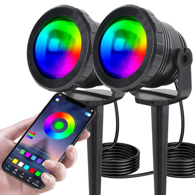 IC ICLOVER Outdoor Spot Lights, Smart APP & Remote Control Color ...