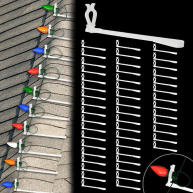 48 Ridge Clips for Christmas Lights-Roof Shingle Clips for Outdoor ...
