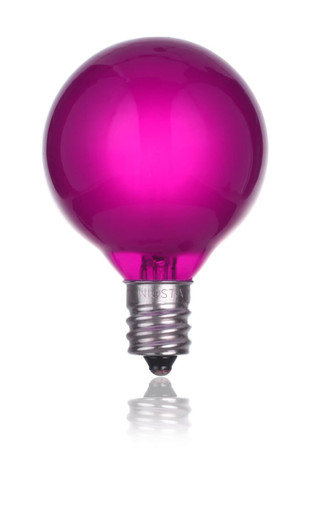 NIOSTA 25 Pack G40 Globe Christmas Replacement Bulbs, Frosted Pink ...
