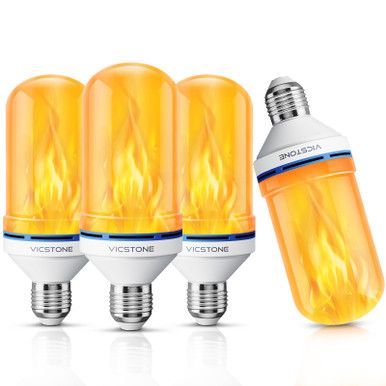 d LED Flame Light Bulbs, 4-Mode Flickering Light Bulbs with Upside Down ...