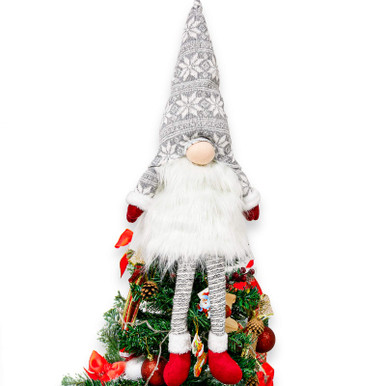 Whaline Christmas Tree Topper Large Swedish Tomte Gnome Santa Ornament ...