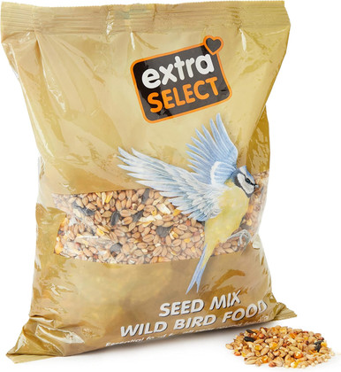 Extra Select Wild Bird Seed Mix With Black Sunflower Seeds, Wheat, Dari ...