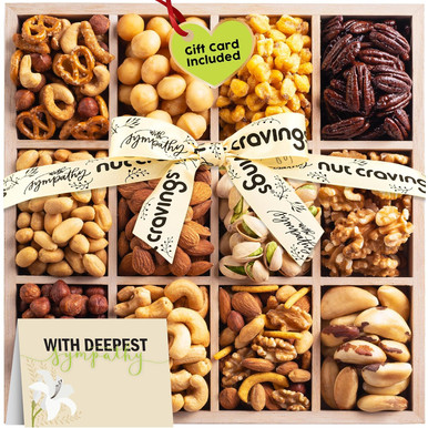 Nut Cravings Gourmet Collection - Sympathy Nuts Basket With Sympathy ...
