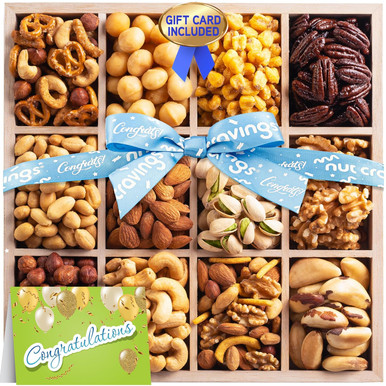 Nut Cravings Gourmet Collection Congratulations Nuts Basket With ...