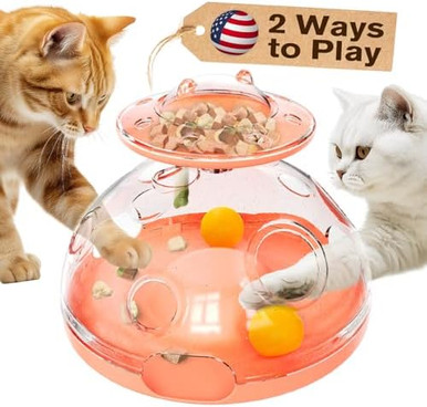 Kadtc U.S. Brand & Design All in ONE-2Ways to Play Cat Treat Dispensing ...
