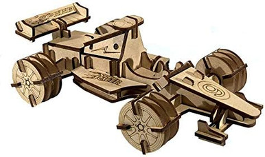 Stonkraft 3D Wooden Puzzle Racing Car Formula 1 - Wooden DIY Build Your ...