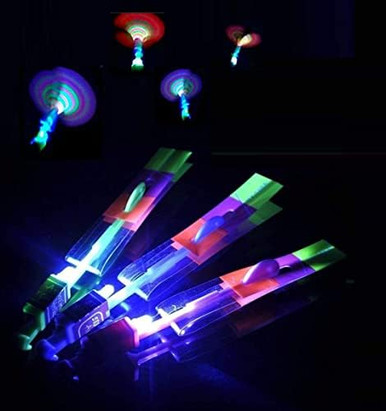 American Wit 6 Pack - Cool Led Light Up Helicopters (Multicolored ...