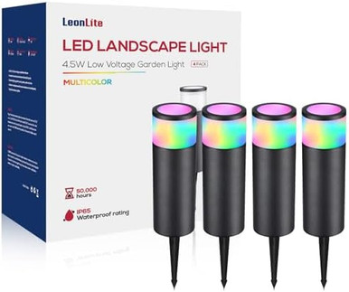 Leonlite Rgb Led Landscape Pathway Lights Low Voltage Landscape Lights ...