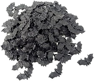Honbay Honbay 120Pcs Realistic Plastic Fake Bats Spooky Bats Party ...