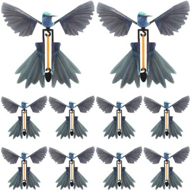 Toyandona Hummingbird Bird Flying Toy - 10 Pcs Rubberband-Powered ...