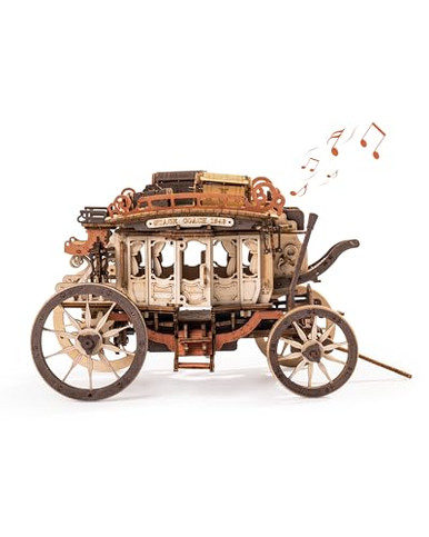 Robotime Stagecoach Wooden Music Box Puzzle Amka1, Valentines Day 3D ...