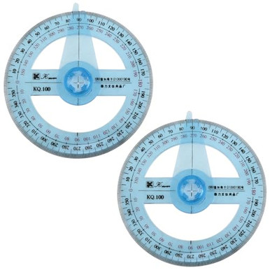 Aylifu 2Pcs Swing Arm Protractor 4 Inch 360 Protractor Plastic ...