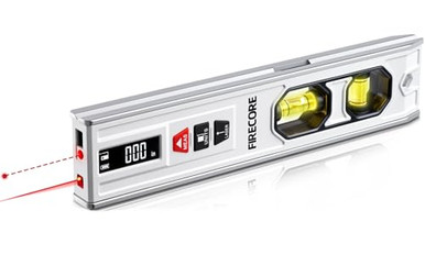 Firecore 3-In-1 Spirit Level With 65Ft Laser Distance Measure & 32Ft ...