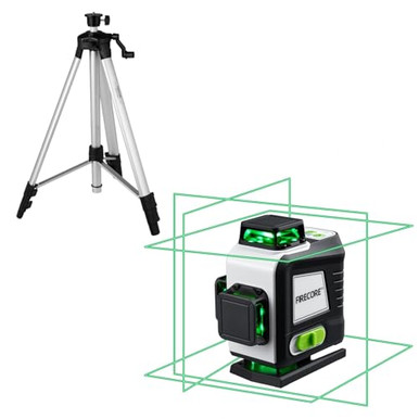 Firecore Laser Tripod & 4 X 360 Green Cross Line Laser Level With Two ...