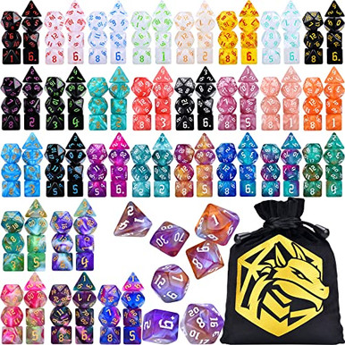 Amiven RPG Dice Sets 30 X 7-Die DND Polyhedral Dice (210pcs) with a ...