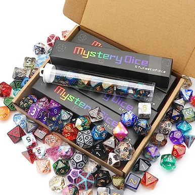 Haxtec Mystery DND Dice Set Bulk 5 Sets Random Polyhedral Dice Set for ...
