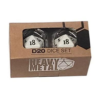 Ultra Pro Dice Ultra Pro D20 Heavy Metal - White