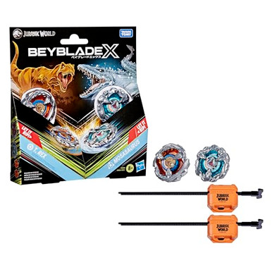 Beyblade X Jurassic World Collab T. Rex Vs. Mosasaurus Multipack Set, 2 ...