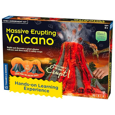 Thames & Kosmos Massive Erupting Volcano Stem Kit Diy Giant Volcano ...