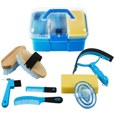 Cunhill 9 Pieces Horse Grooming Kit Tack Room Supplies Set With ...