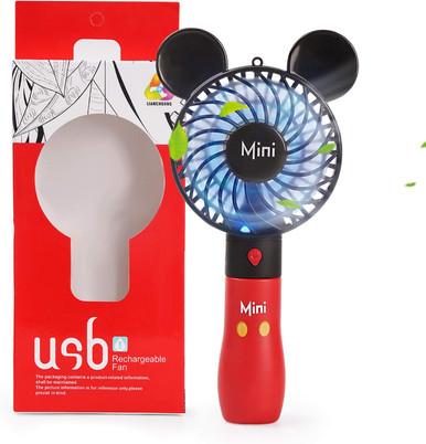 Hand Held Fan,Cartoon Fan Portable Hand Held Usb Rechargeable Fans With ...
