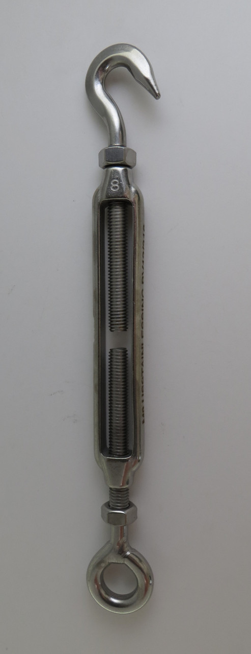 Stainless Steel 316 M8 Turnbuckle Hook and Eye 8mm Marine Grade - US ...