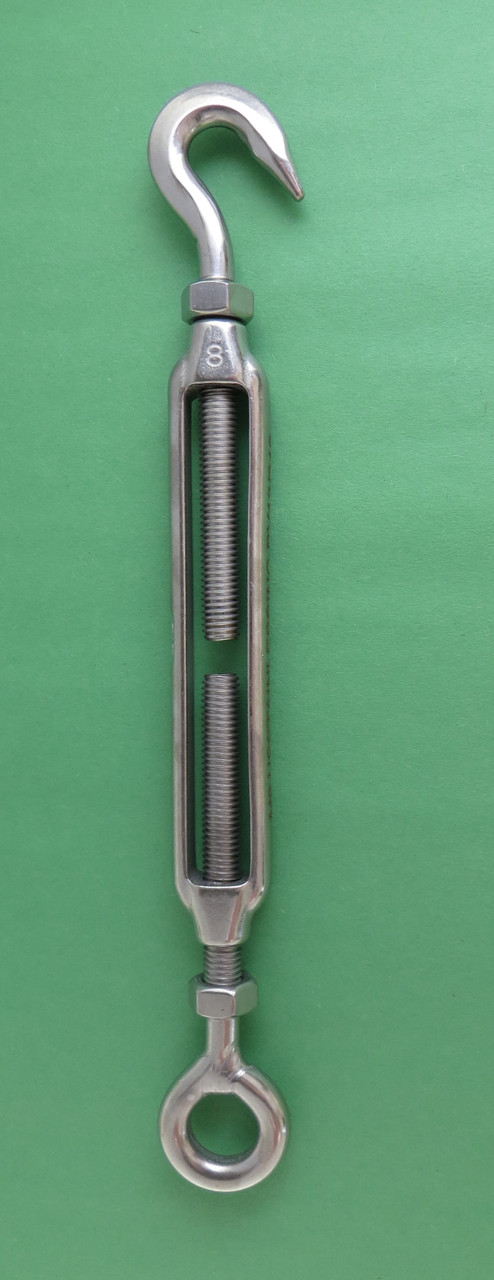 Stainless Steel 316 M8 Turnbuckle Hook and Eye 8mm Marine Grade - US ...