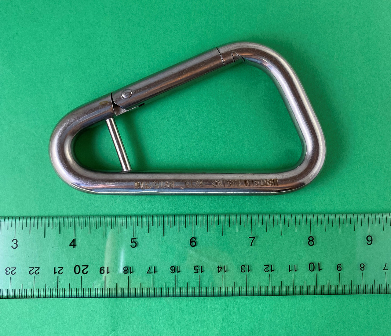 Stainless Steel 316 Spring Hook with Brace and Eyelet 7/16" (11mm ...